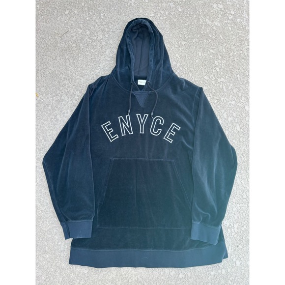 Enyce | Shirts | Vintage Enyce Black Velour Hoodie Baggy Pullover Mens ...